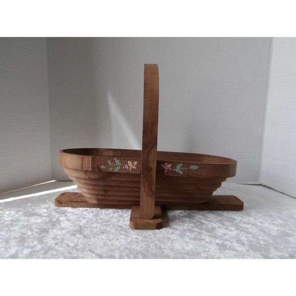 Handmade | Accents | Vintage Handmade Collapsing Flower Patterns Wood ...